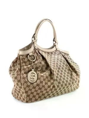 Gucci Sukey Gg Canvas With Leather Large Tote Bag