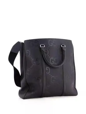 Gucci Jumbo Gg Embossed Leather Medium Tote Bag
