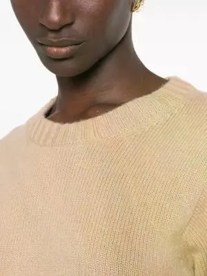 ALLUDE Ribbed-trim Long-sleeve Sweater