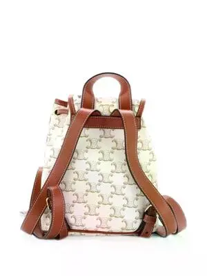 Celine Folco Triomphe Coated Canvas Mini Backpack - Neutrals
