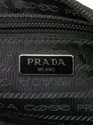 Prada Tessuto Robot Applique Wristlet Pouch