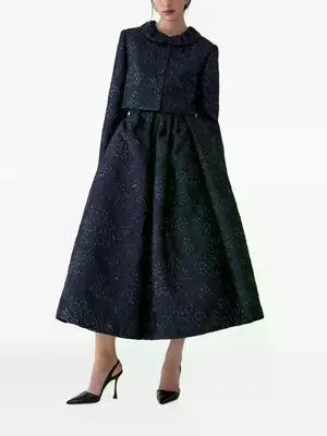 Carolina Herrera Floral-jacquard Cropped Jacket