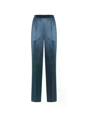TOM FORD Peach-feel Silk Satin Pajama Pants - Blue