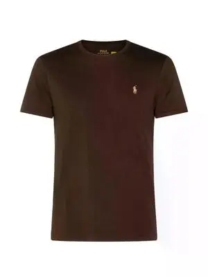 Polo Ralph Lauren Embroidered-logo T-shirt - Brown