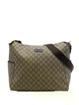 Gucci 2016-2026 Gg Supreme Diaper Messenger Bag Crossbody Bag - Neutrals
