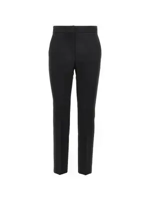 Max Mara Stretch Wool Canvas Trousers - Black