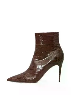 Paris Texas Vera 85 Crocodile-print Ankle Boots