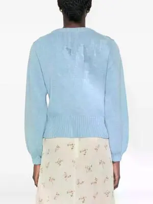 ALLUDE Ribbed-knit Crew Neck Sweater