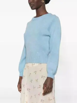 ALLUDE Ribbed Crew Neck Sweater