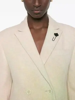 LARDINI Double-breasted Notched-lapel Wool Coat