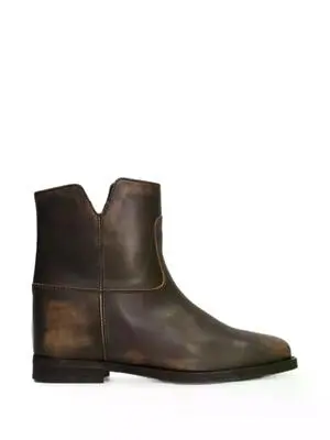 VIA ROMA 15 Faded-effect Ankle Boots - Brown