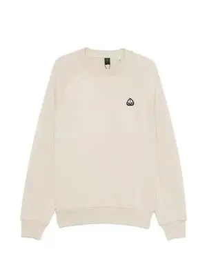 Moose Knuckles Yul Logo-patch Raglan-sleeve Sweatshirt - Neutrals