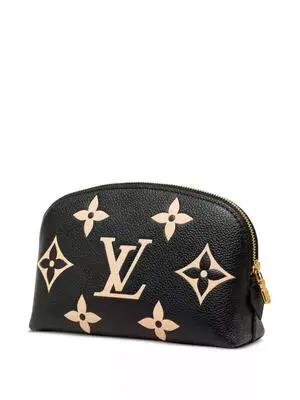 LOUIS VUITTON Monogram Empreinte Cosmetic Pouch Pm - Black