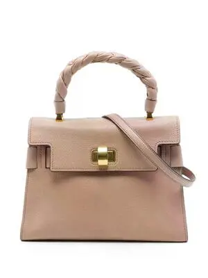 Miu Miu 2010-2026 Mini Goatskin Madras Click Top Handle Bag Satchel - Brown