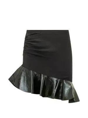 IRO PARIS Faadela Ruched Ruffled Mini Skirt - Black