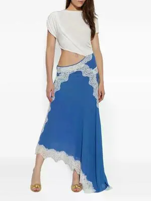 Christopher Esber Verve Lace-trim Cut-out Dress - Blue