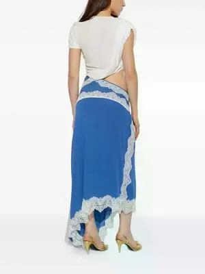 Christopher Esber Verve Lace-trim Cut-out Dress - Blue