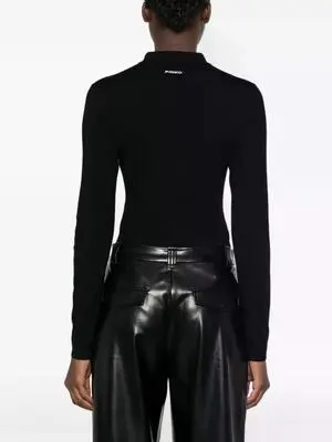 Pinko Long-sleeve Buttoned Bodysuit With Spread Collar