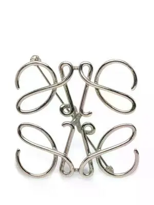 Loewe Palladium Plated Anagram Brooch - Silver