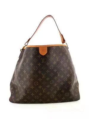LOUIS VUITTON Delightful Handbag Monogram Canvas Mm Hobo Bag - Brown