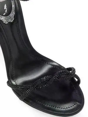 Rene Caovilla Braid Crystal-embellished Braided Sandals