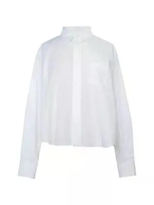 Sacai Panelled Cropped Shirt - White