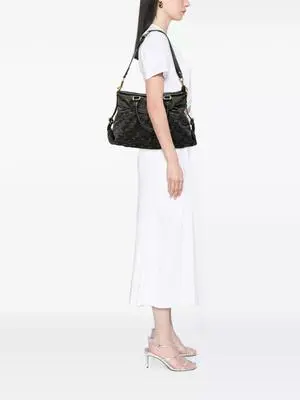 LOUIS VUITTON 2007 Monogram Denim Neo Cabby Mm Satchel - Black