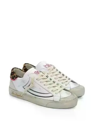 HTC LOS ANGELES Animal-print Detail Lace-up Sneakers