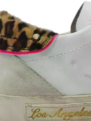 HTC LOS ANGELES Animal-print Detail Lace-up Sneakers