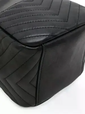 Saint Laurent Mini Chevron Lambskin Bucket Bag