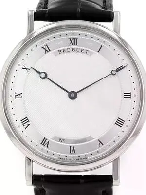 BREGUET Classique 38mm Watch With -tone Dial And Leather Strap