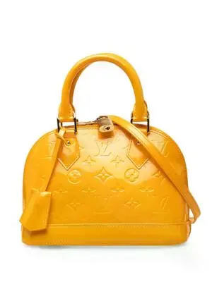LOUIS VUITTON 2012 Monogram Vernis Alma Bb Satchel - Yellow