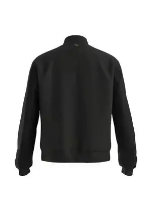 BOSS Water-repellent Jacket With Monogram-pattern Sleeves - Black