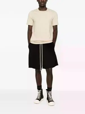 Rick Owens Drawstring Zip-detail Cotton Shorts