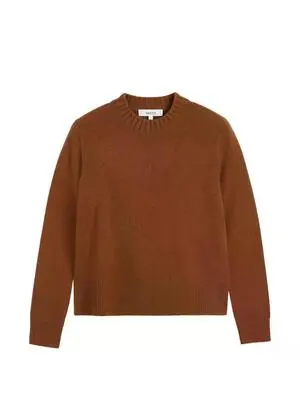 Chinti & Parker Cropped Ribbed-trim Sweater - Brown