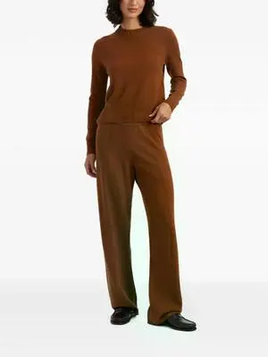 Chinti & Parker Cropped Ribbed-trim Sweater