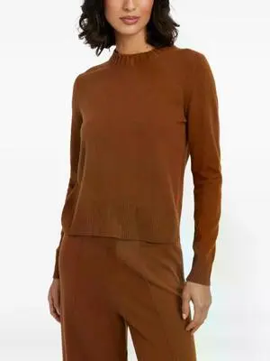 Chinti & Parker Cropped Ribbed-trim Sweater