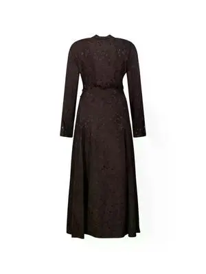 Pinko Floral Jacquard Belted Maxi Dress