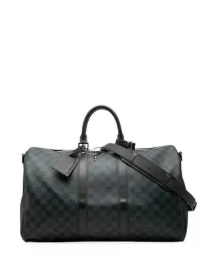 LOUIS VUITTON 2018 Damier Graphite Keepall Bandouliere 45 Travel Bag - Black