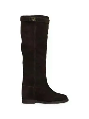 VIA ROMA 15 Inner-wedge-heel Knee-high Boots - Brown