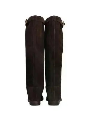 VIA ROMA 15 Suede Inner-wedge Knee-high Boots - Brown