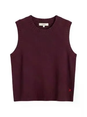 Chinti & Parker Basics Ribbed-trim Round-neck Tank Top