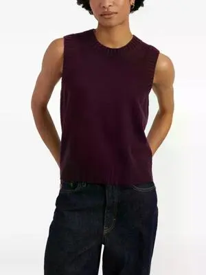 Chinti & Parker Basics Ribbed-trim Round-neck Tank Top