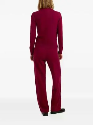 Chinti & Parker Cropped Ribbed-trim Sweater