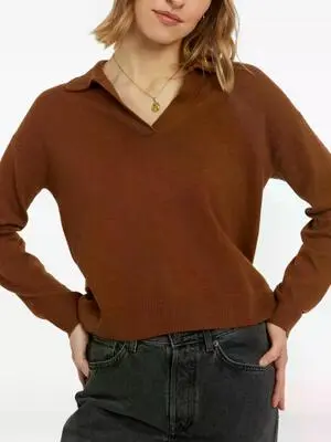 Chinti & Parker Collared Long-sleeve Sweater