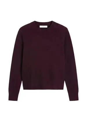 Chinti & Parker Cropped Ribbed-trim Sweater - Purple