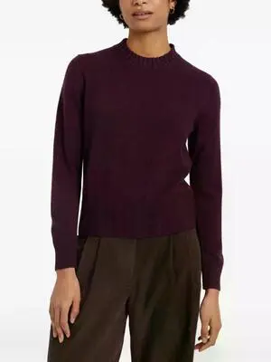 Chinti & Parker Cropped Ribbed-trim Sweater