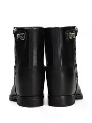VIA ROMA 15 Zip-fastening Internal Wedge-heel Ankle Boots - Black