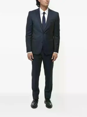 Corneliani Peak-lapel Virgin Wool Suit - Blue