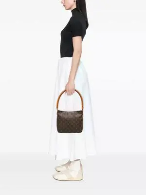 LOUIS VUITTON 2001 Monogram Looping Mm Shoulder Bag - Brown
